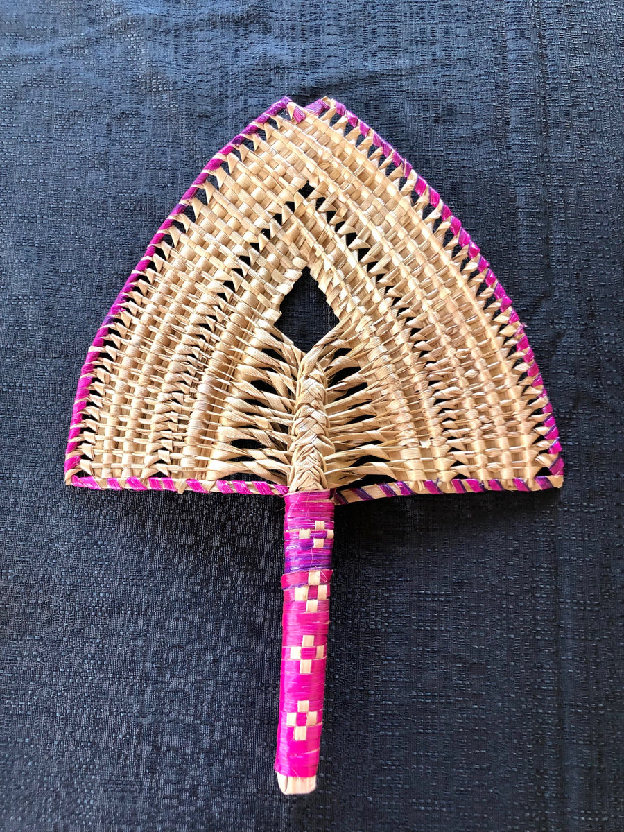 Coconut Frond Hand Held Fan-Pink – The Coastal Basket